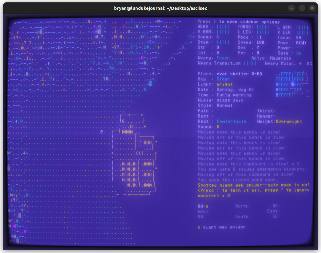 The best terminal emulator for games: Cool-Retro-Term