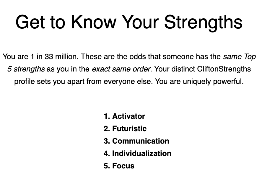 How to identify and communicate your strengths.
