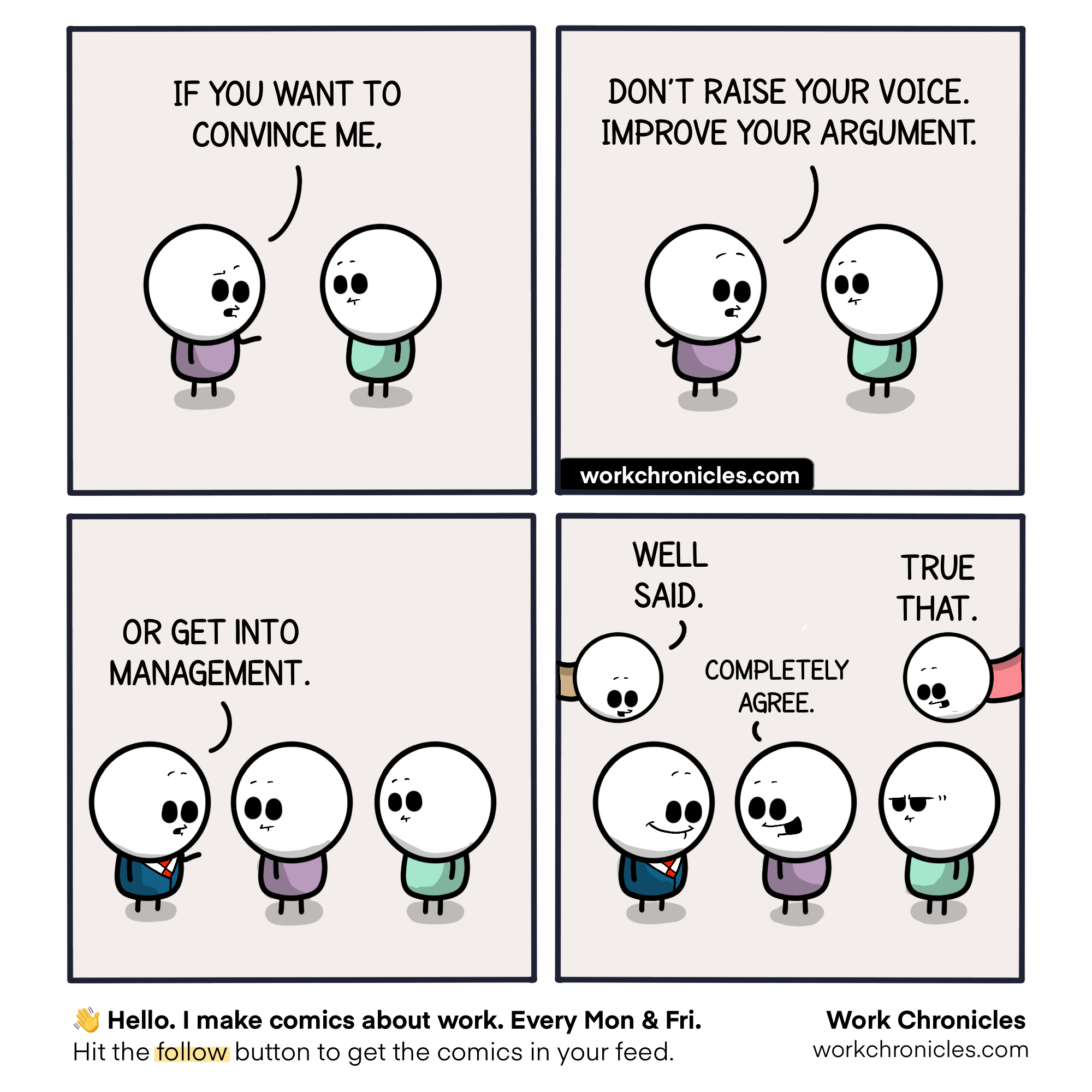 (comic) Don't raise your voice. - Work Chronicles