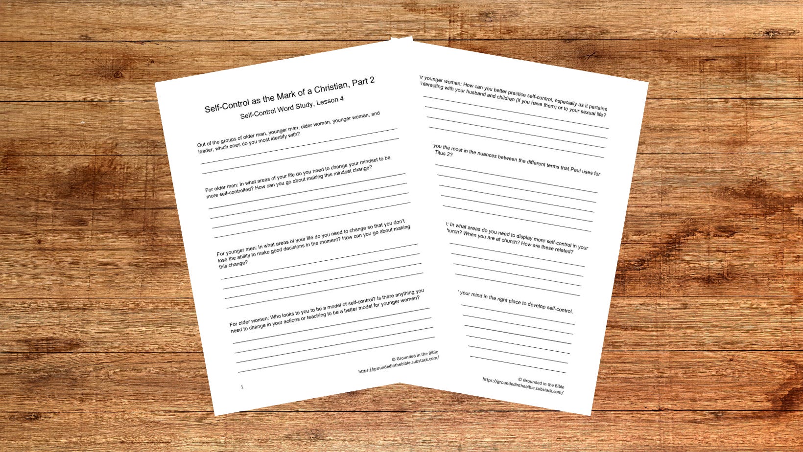 Self-Control as the Mark of a Christian, Part 2