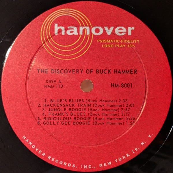 The Discovery of Buck Hammer - by Ted Gioia