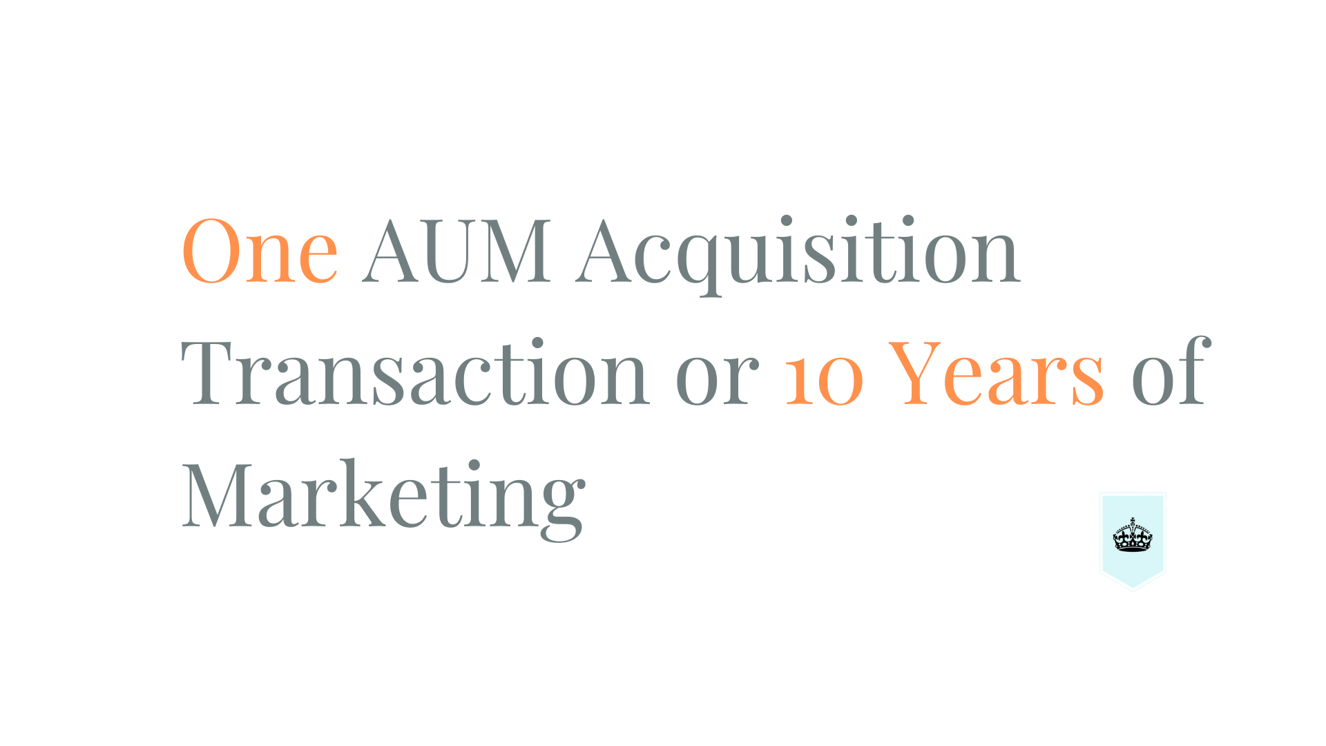 Mastering the Sweet Spot of AUM Acquisitions