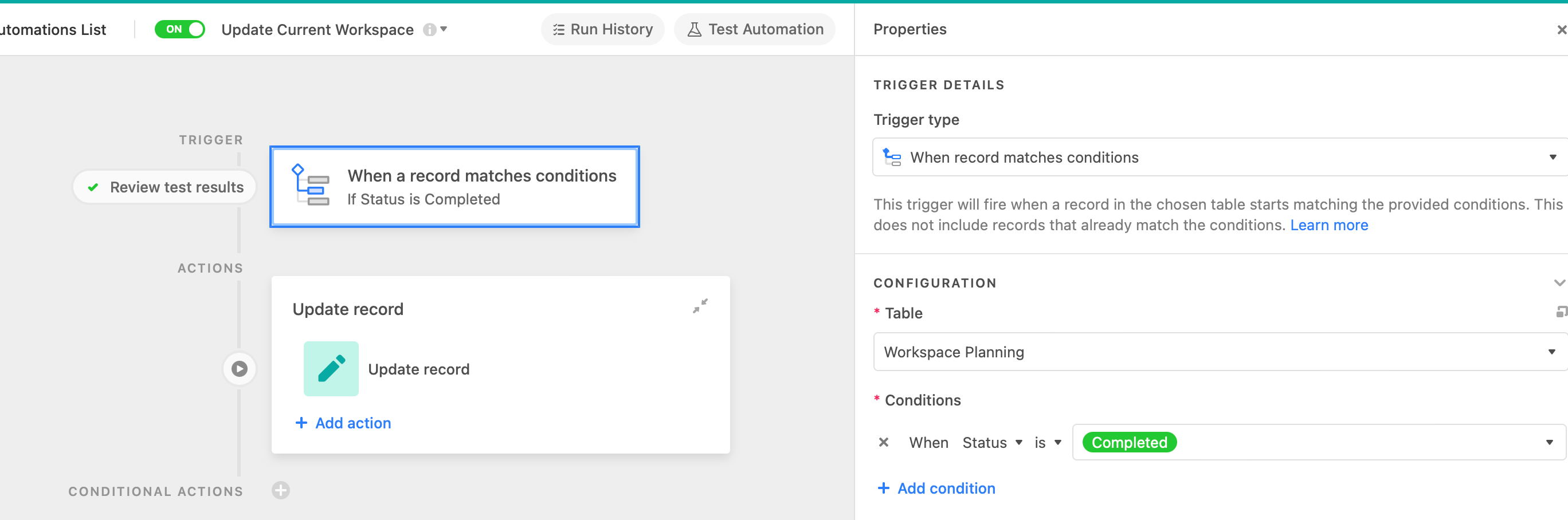 Optimizing Workspace Planning through Automation: Updating Current Workspace Information