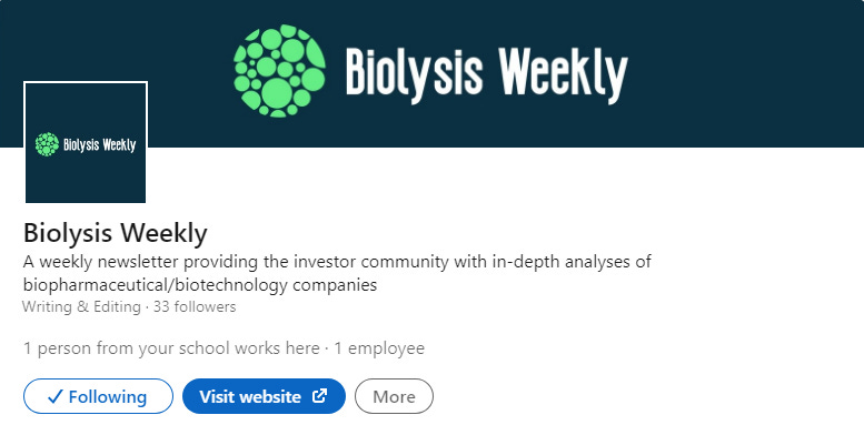 Thank You for Supporting Biolysis Weekly!
