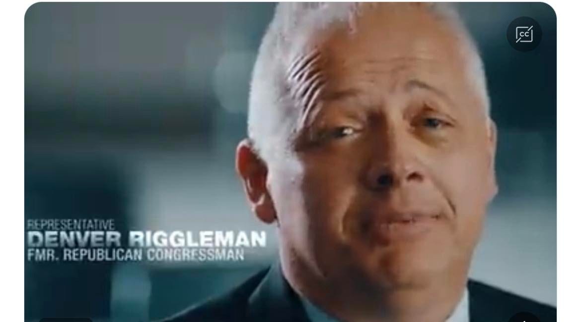 Riggleman stars in an ad for Spanberger