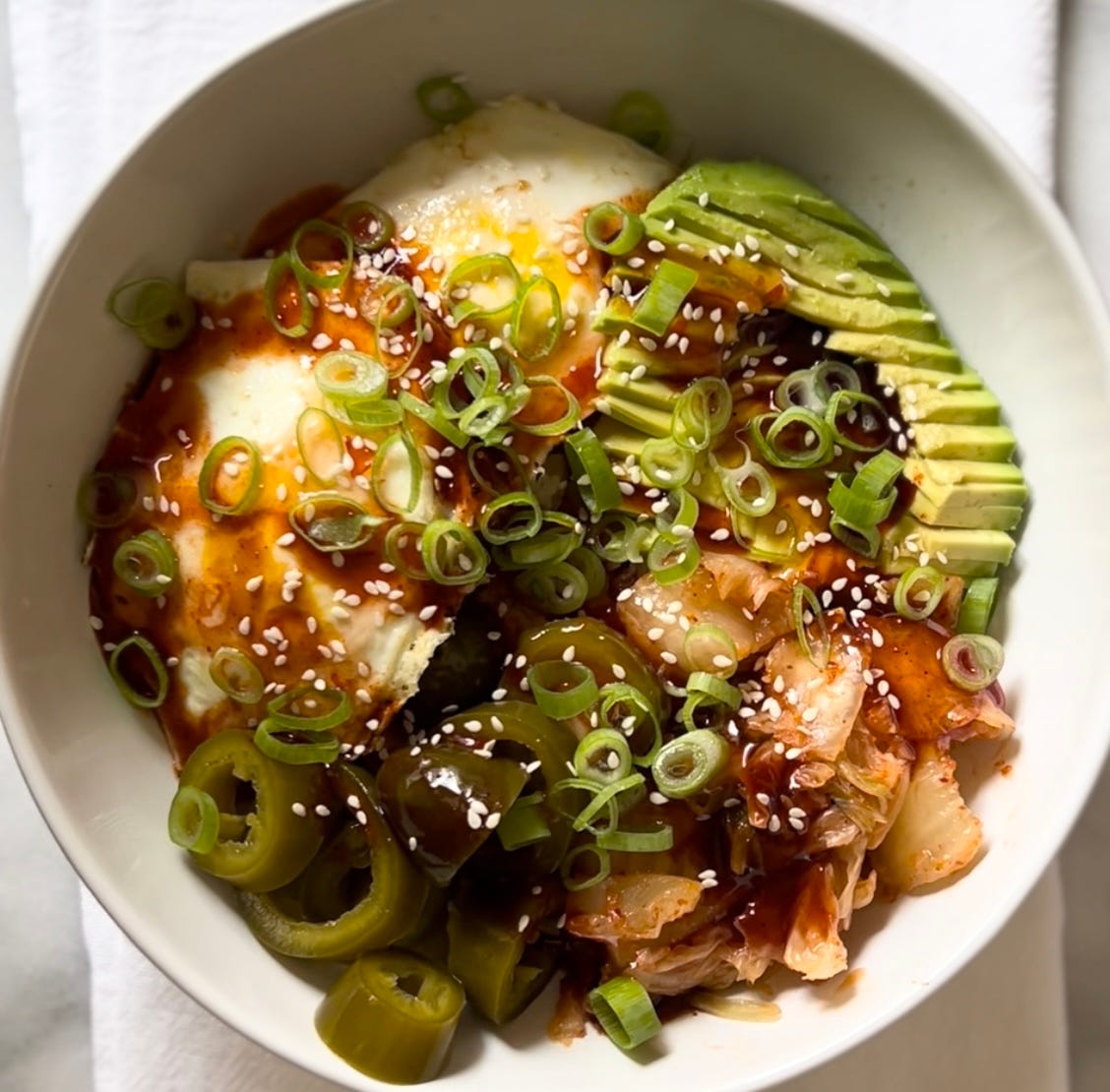 Kimchi Egg Rice Bowl - by David Martin - The Comestible