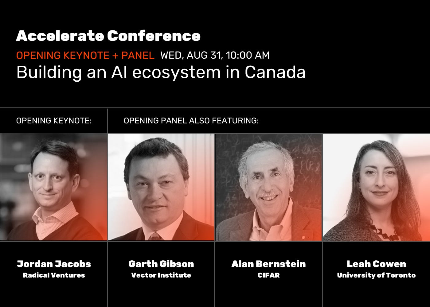 Aug 31: Opening keynote + panel ft. Jordan Jacobs, Garth Gibson, Leah ...