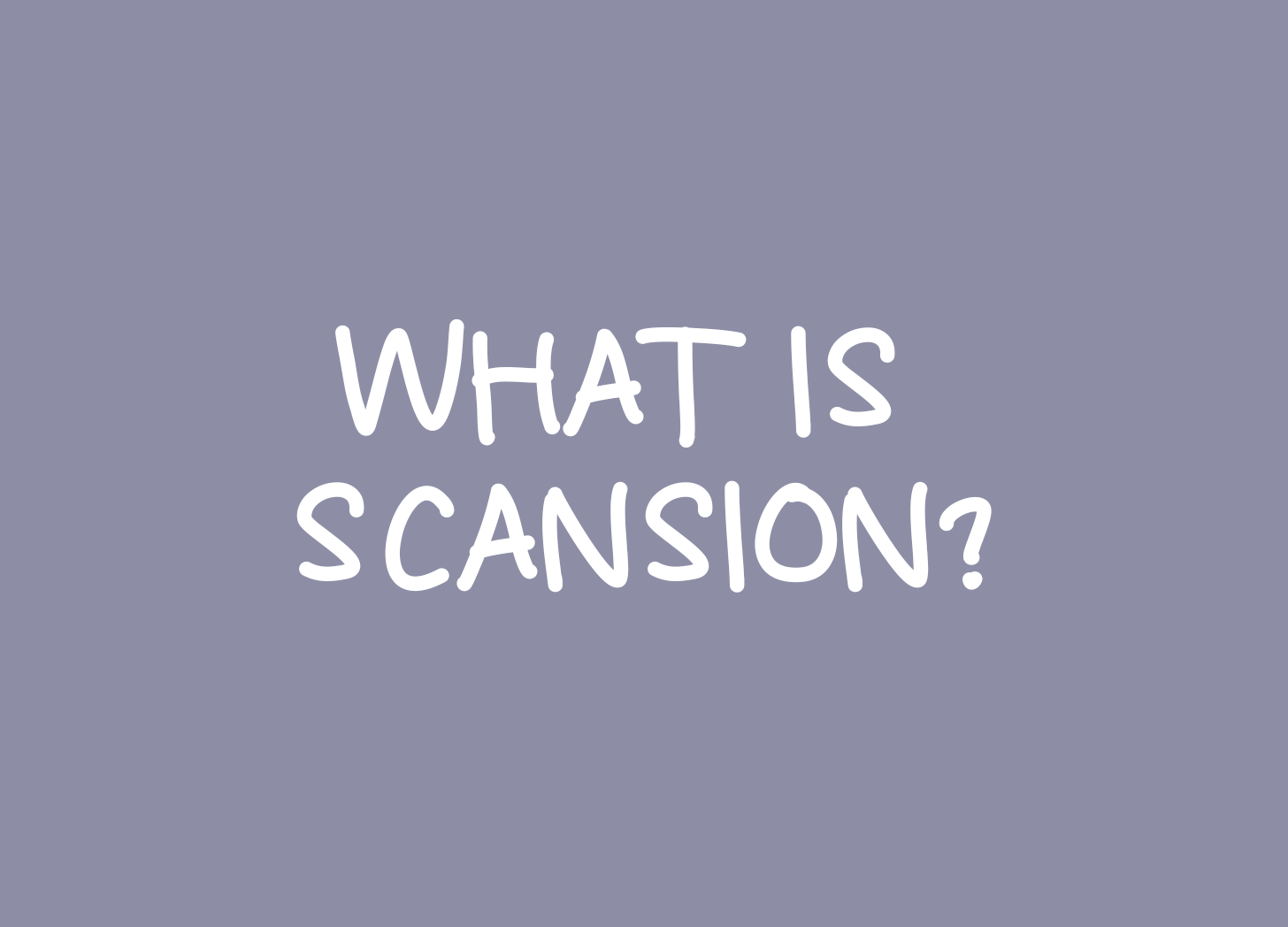 What is Scansion? - by Simon Hawkins - SIMON ON SONGS