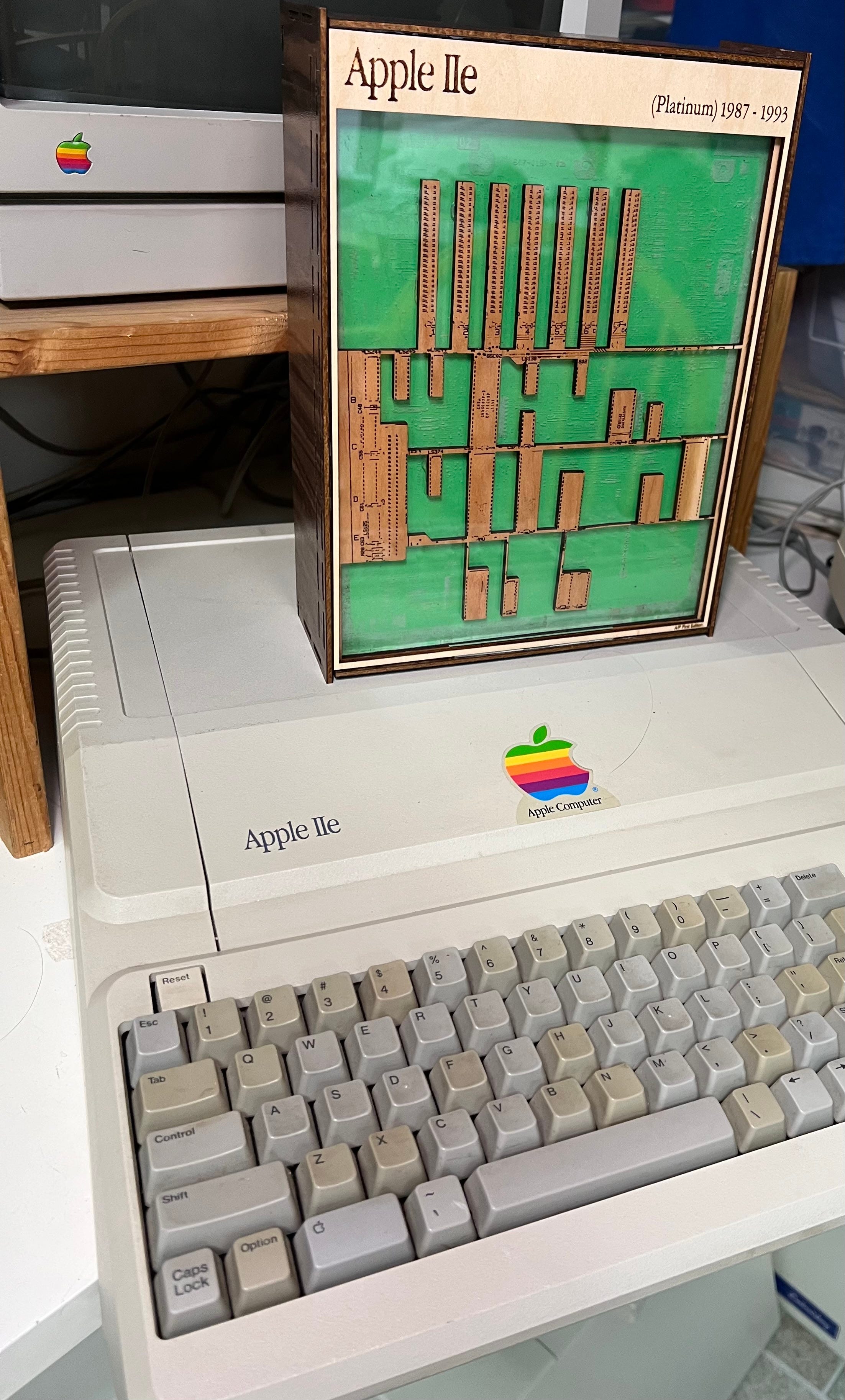 Apple IIe motherboard layered art - by Tom Wanat