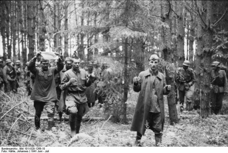 POWs are marched through Poland - by Martin Cherrett