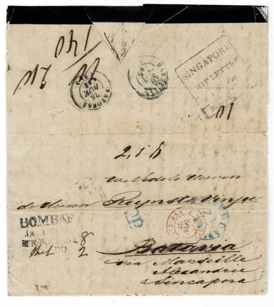 A Perfect 10: Netherlands to Batavia via Indian Post Offices