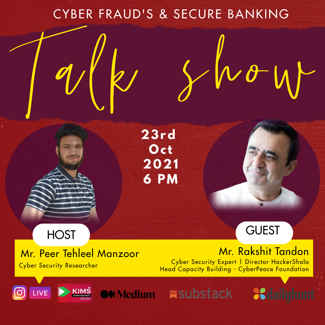 Peer Tehleel, Mr Rakshit Tandon Organized ‘Cybercrime, Digital Safety’ Awareness Talk Show