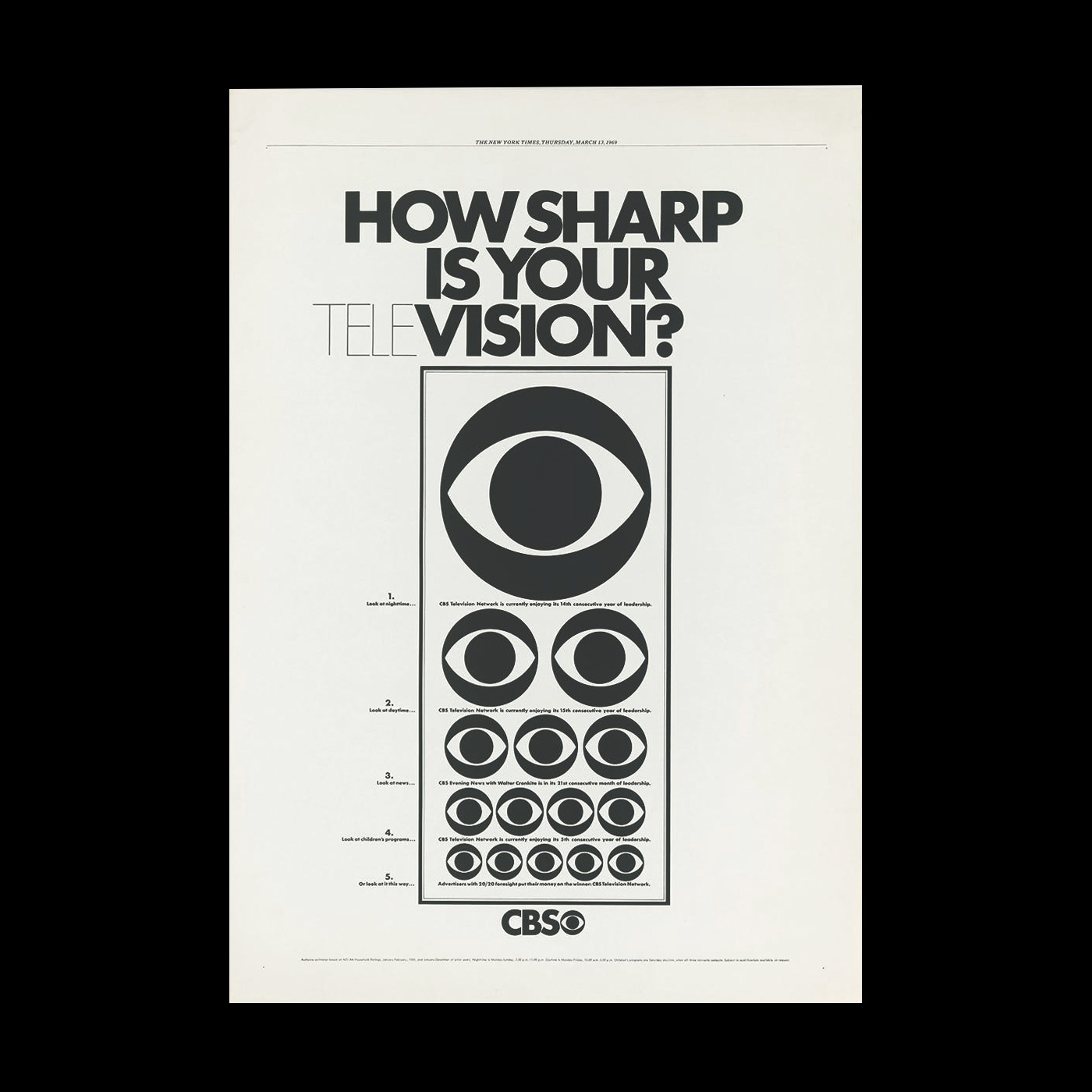 CBS Logo by William Golden, 1951 – Logo Histories