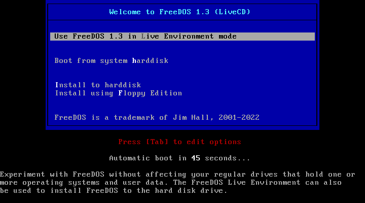 FreeDOS 1.3 has landed! Let's take a visual tour!