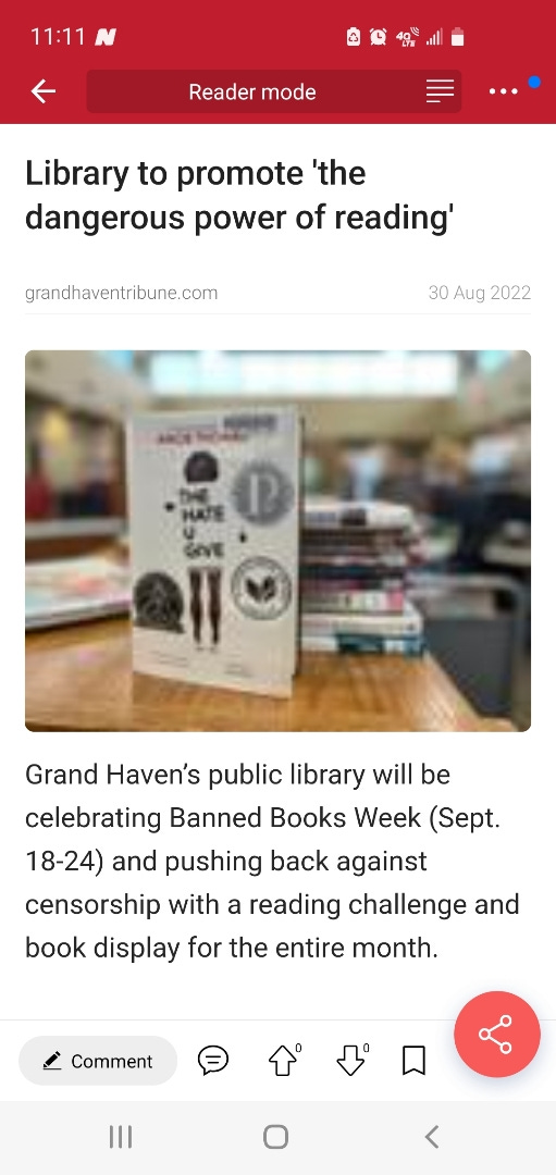 Loutit Library Banned Books Week - by Concerned Parent