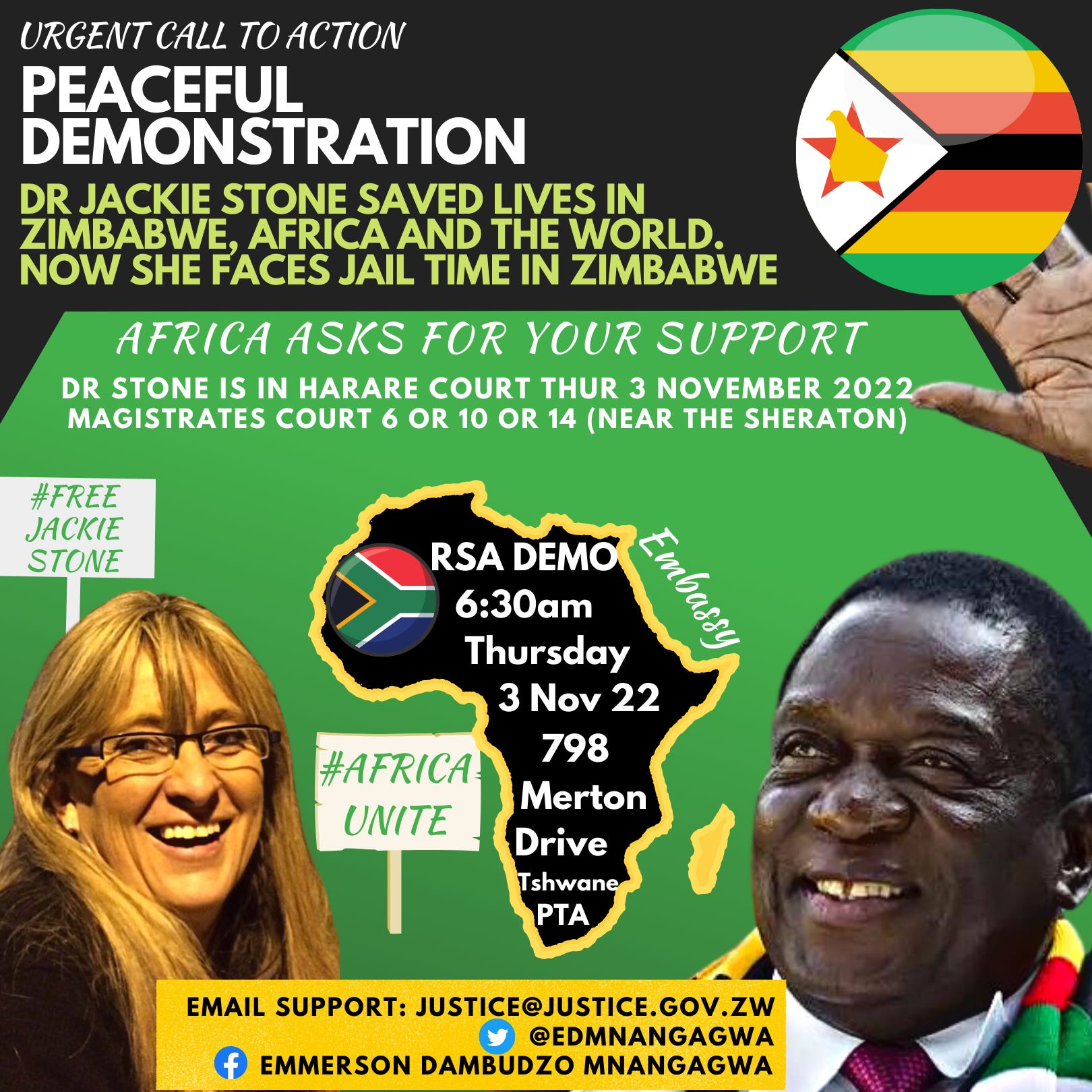 Stand with Dr Jackie Stone - Join the Demonstration against her going ...