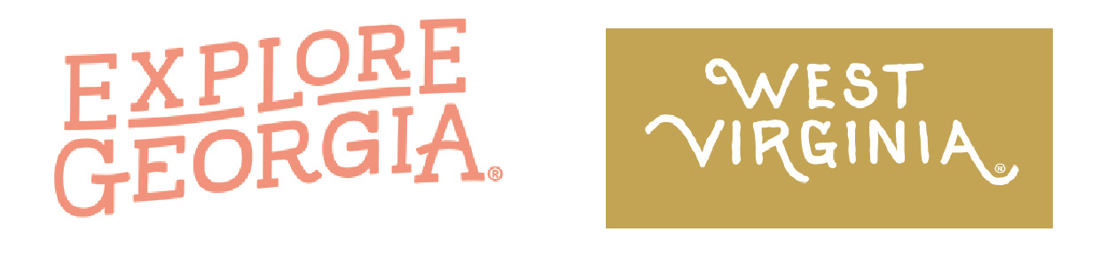 What state tourism logos look like now vs. 10 years ago