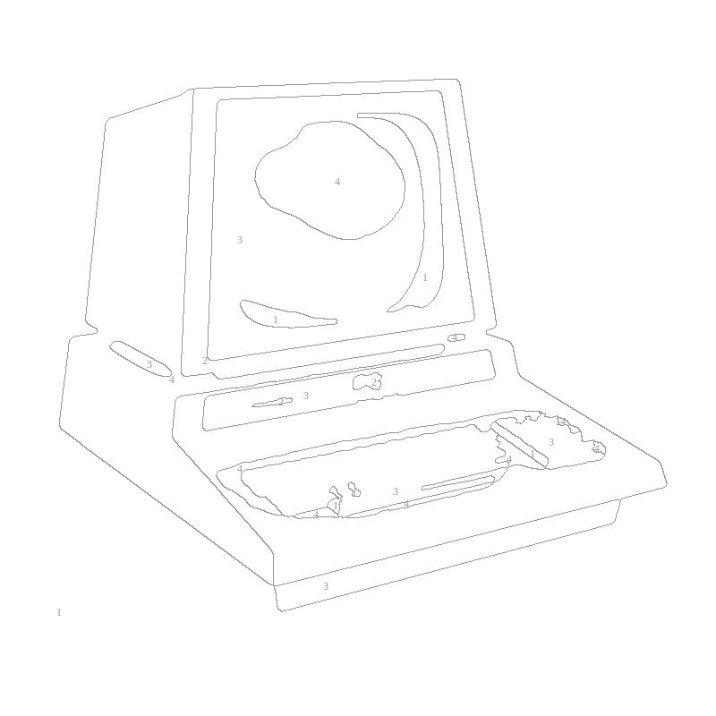 Nerdy color by number - Commodore PET - by Bryan Lunduke