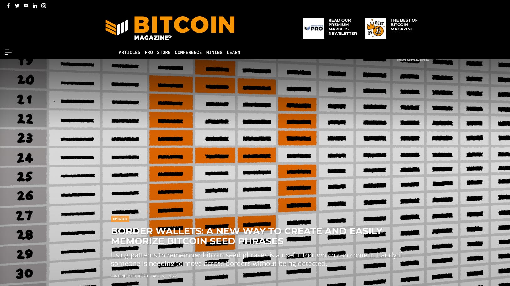Border Wallets: A New Way To Create And Easily Memorize Bitcoin Seed ...