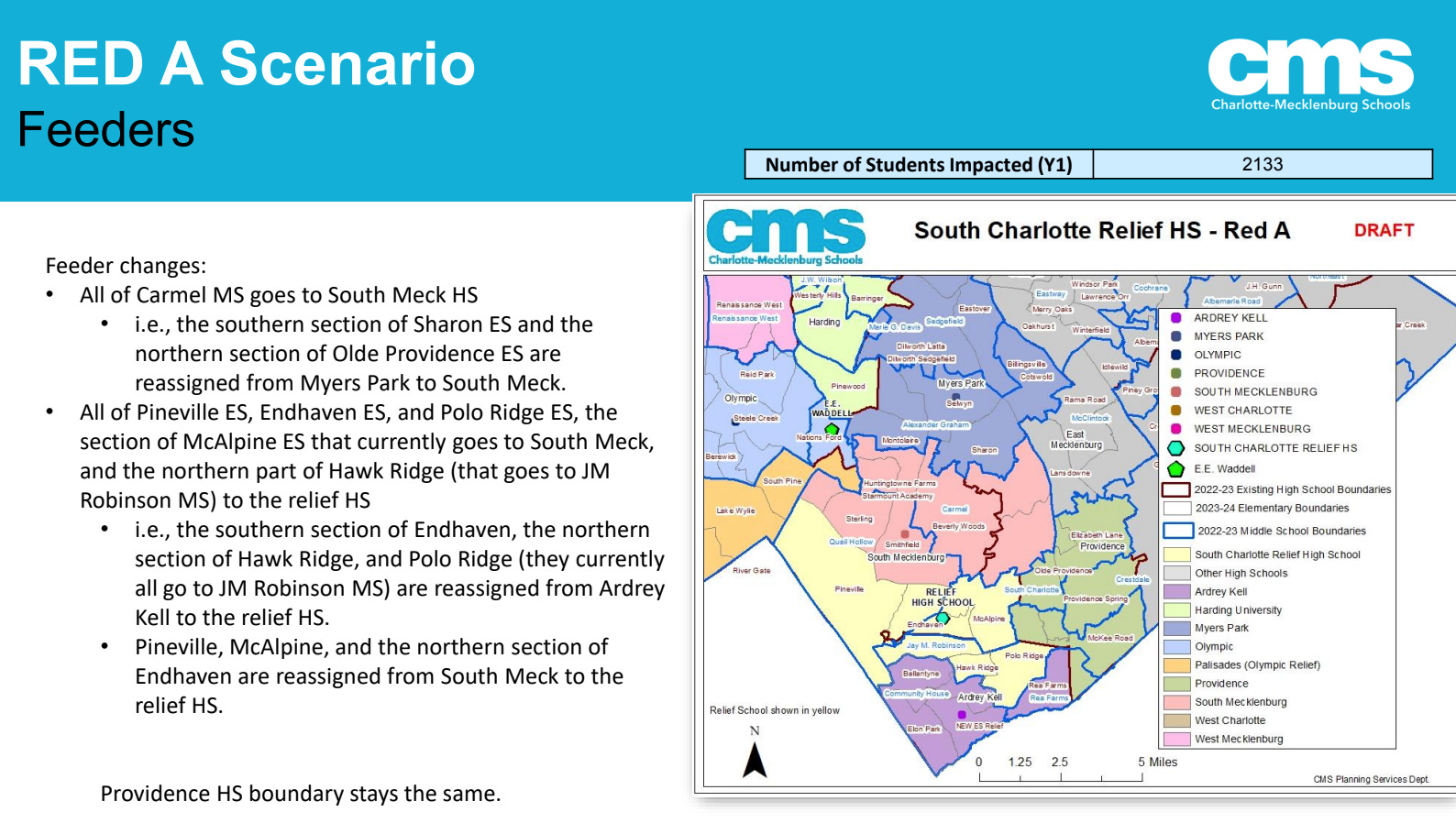 CMS narrows list to 3 draft maps in south Charlotte school boundary shuffle