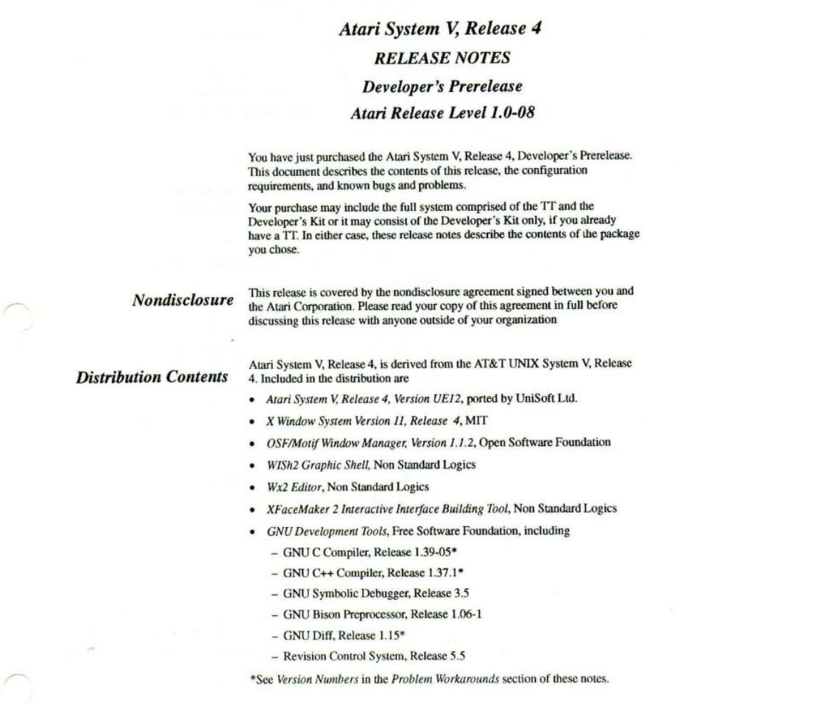 When Atari shipped UNIX: 1992's Atari System V