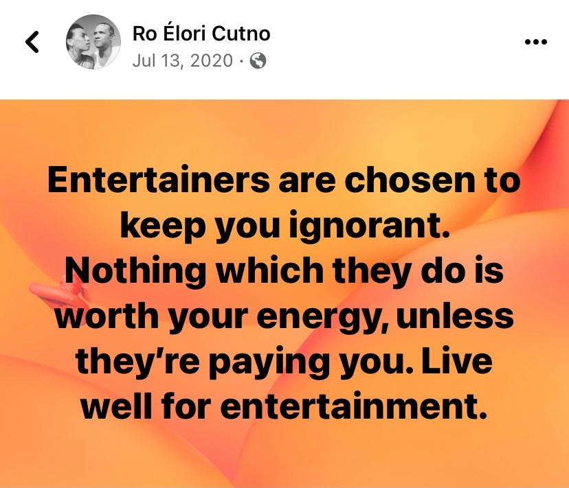 “Live Well For Entertainment” - by Sanni Lark