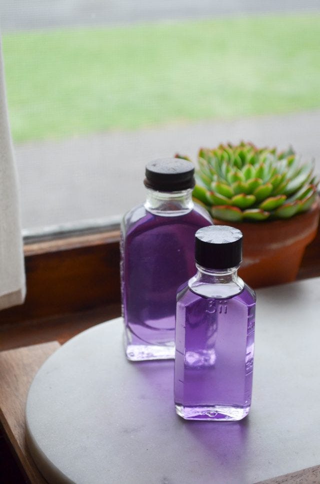 Homemade Violet Syrup - by Jennie