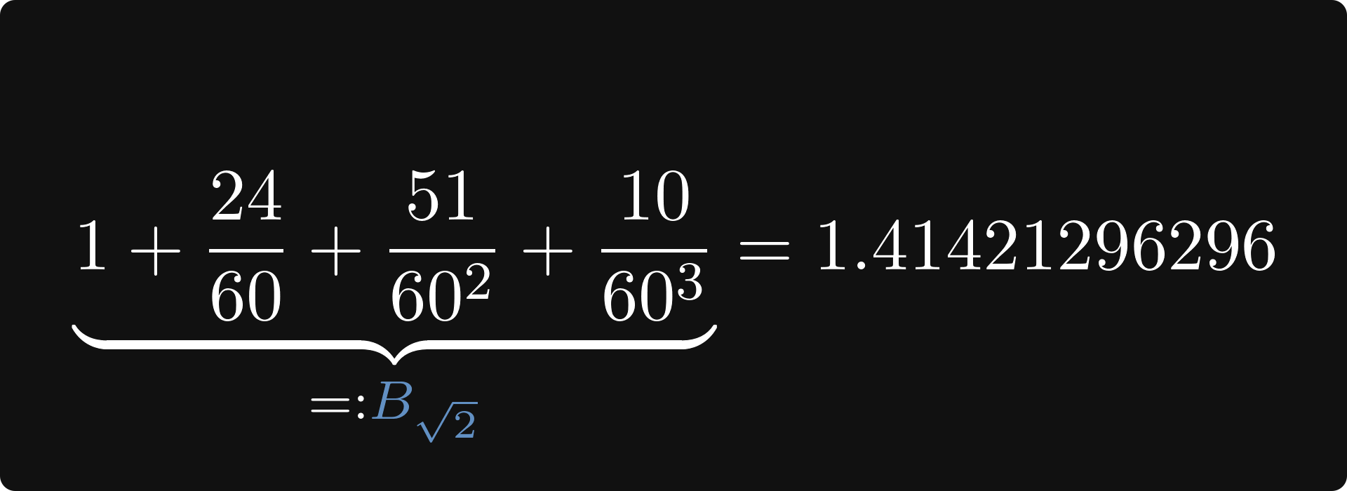 How did the Babylonians know √2 up to six digits?