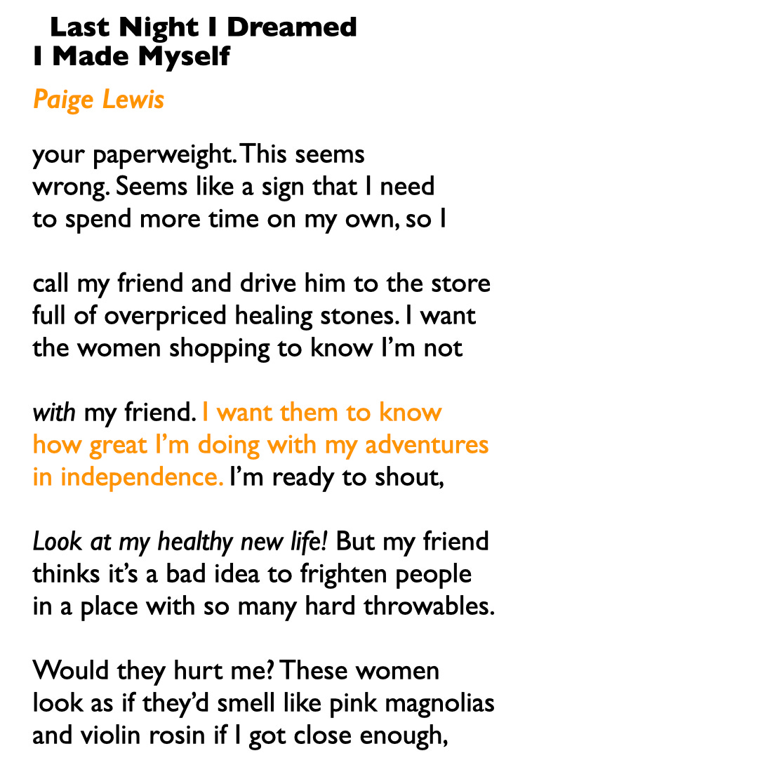 4 Poems - Paige Lewis - by aranya - Poetly