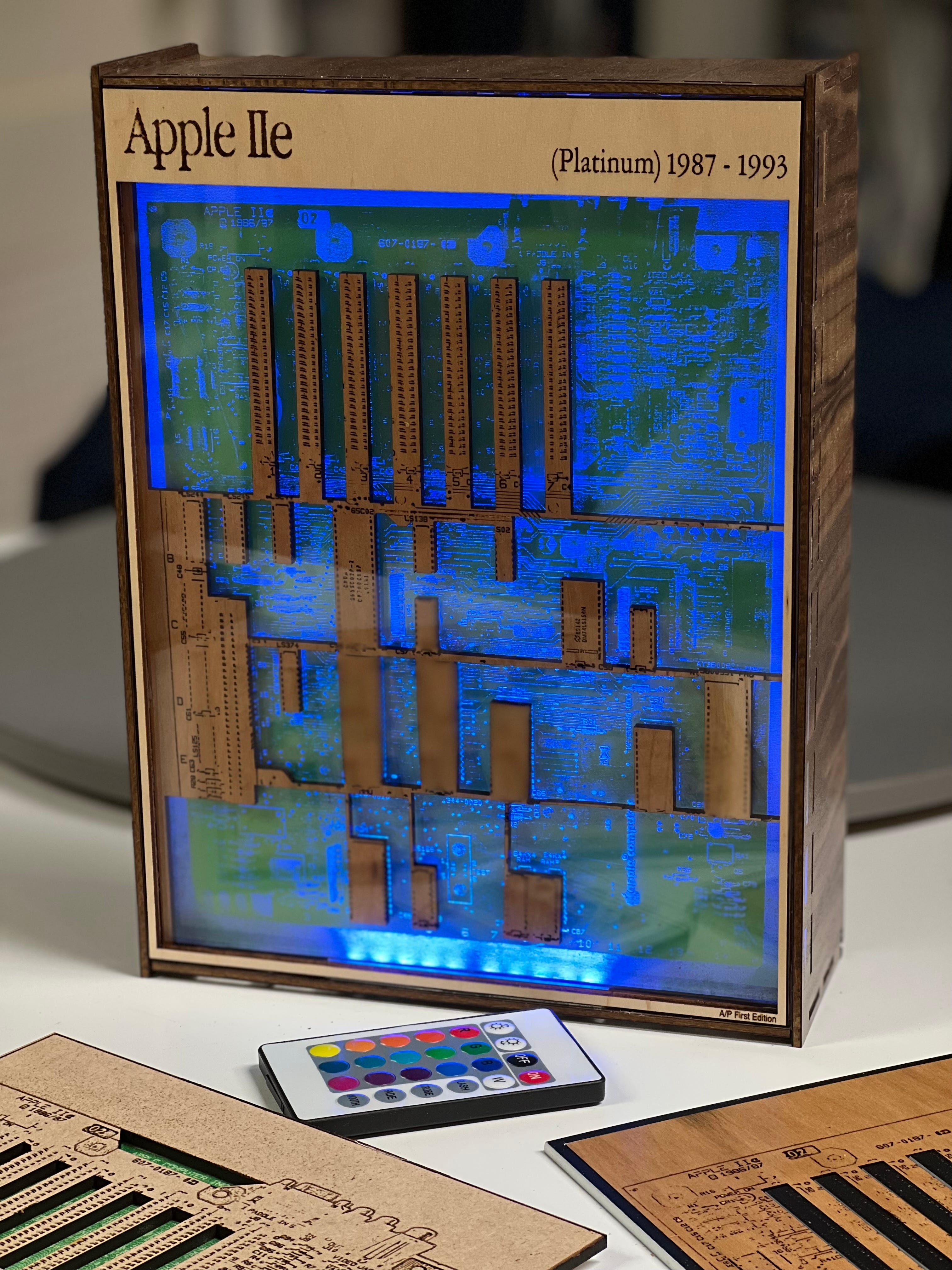 Apple IIe motherboard layered art - by Tom Wanat