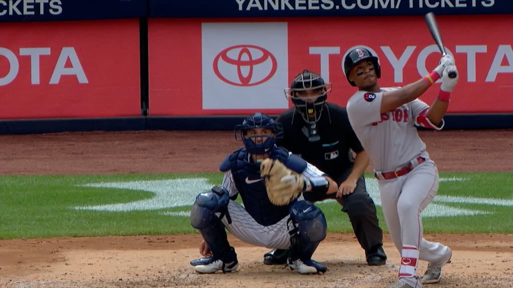 Jeter Downs hits his first career home run off Gerrit Cole