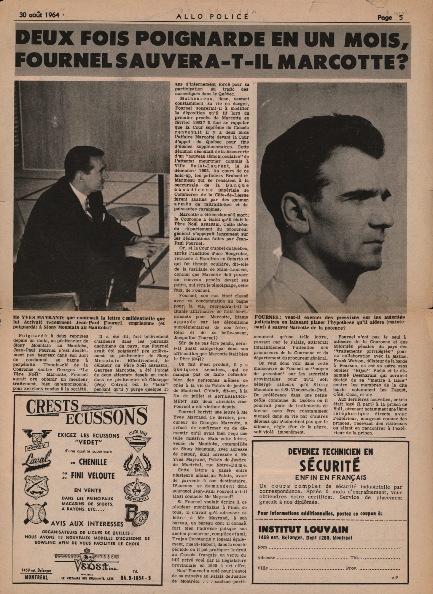 L'ultime bataille de son avocat pour sauver la tête de Georges Marcotte ...