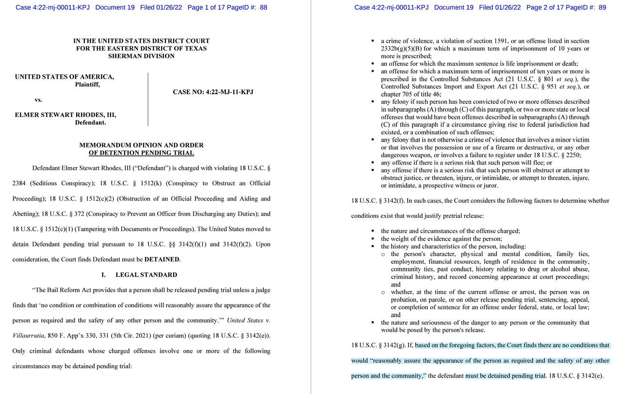3rd superseding indictment. Ryan Samsel case update, Rhodes shall remain detained -Meggs ...