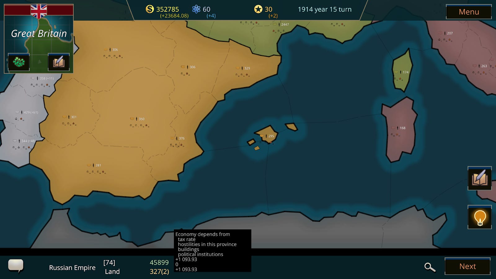 Warnament Dev Update #2: Political Institutions & Map Lenses