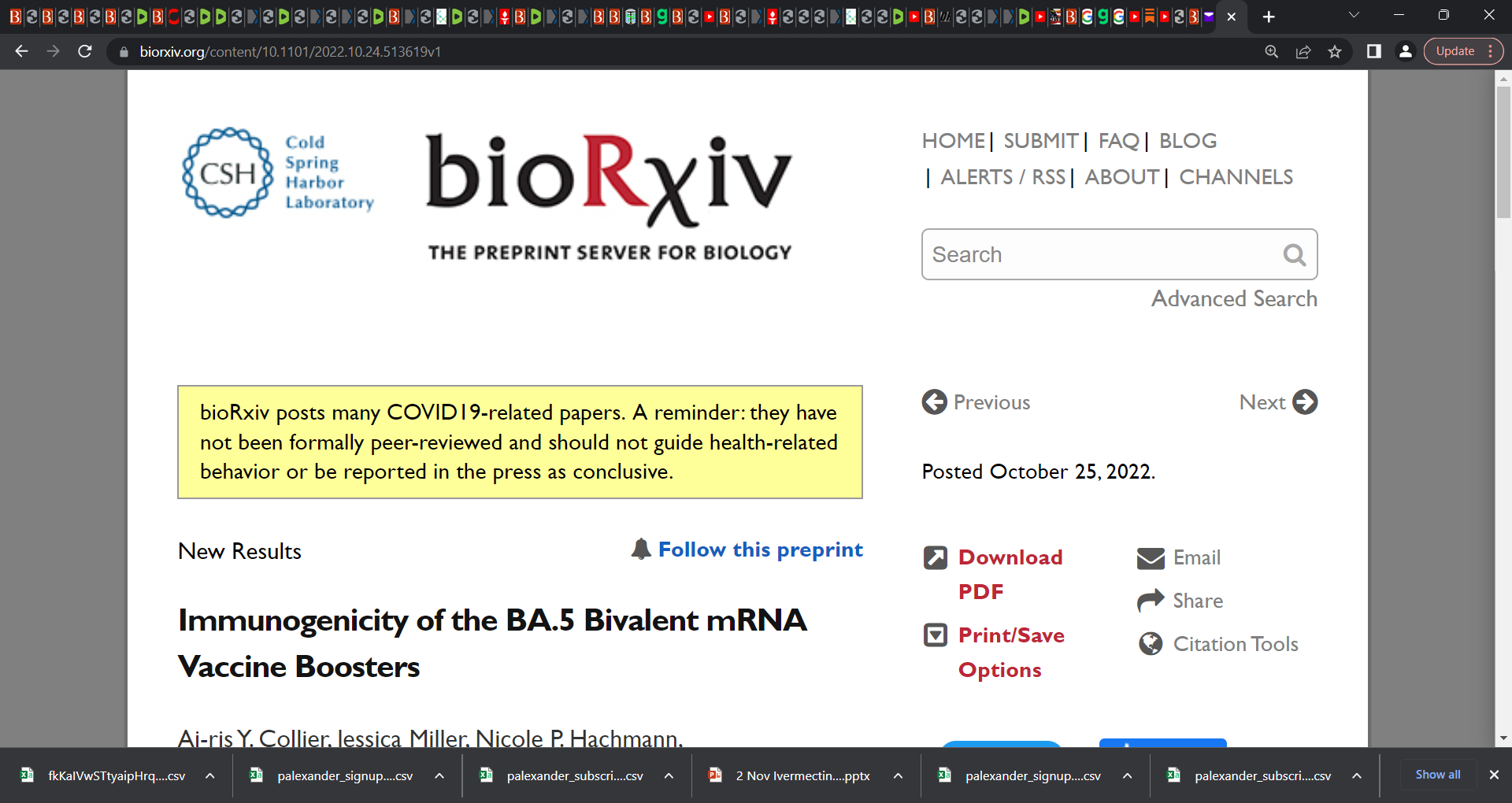Further failure of Pfizer mRNA COVID gene injection: Collier et al. « Immunogenicity of the BA.5 ...
