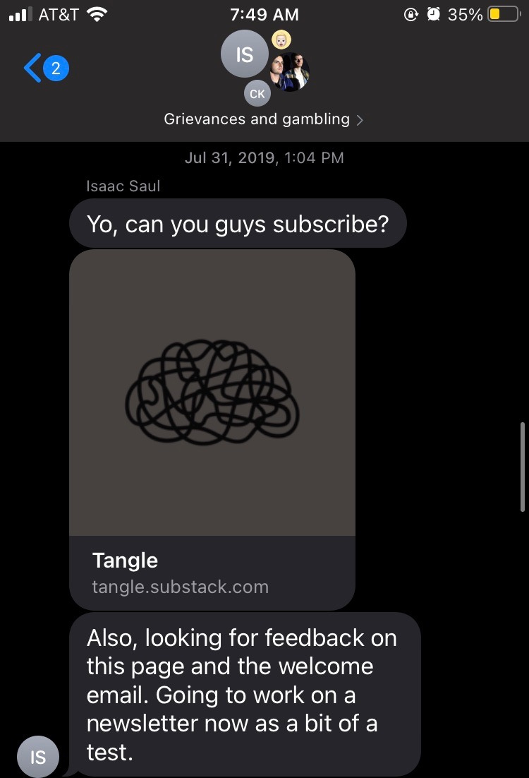 Two years of Tangle. - by Isaac Saul - Tangle