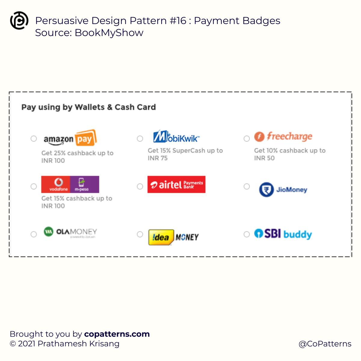 Persuasive Design Pattern #16 : Payment Badges