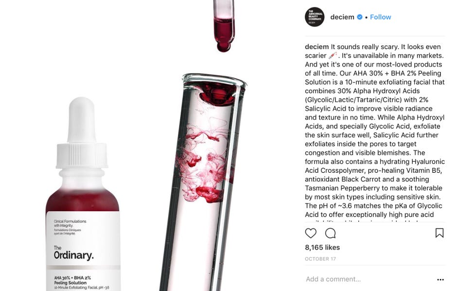 The Ordinary: Clinical formulations with integrity