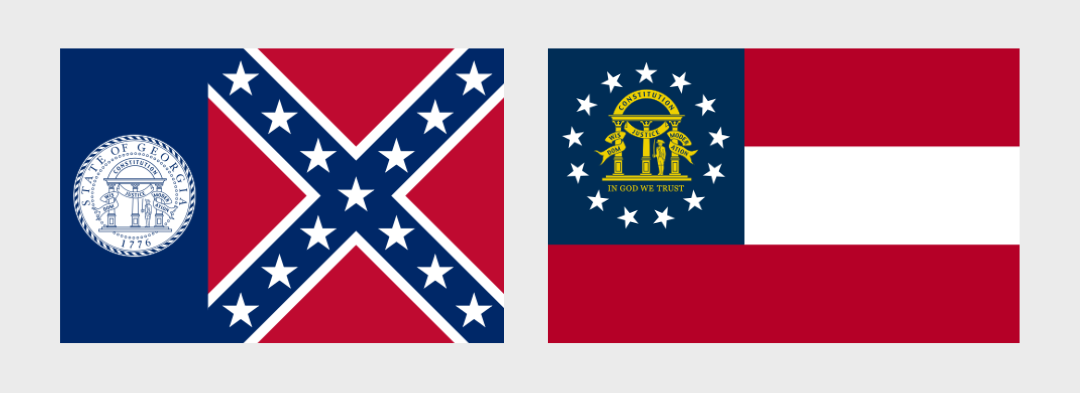 What eight state flags look like then vs. now