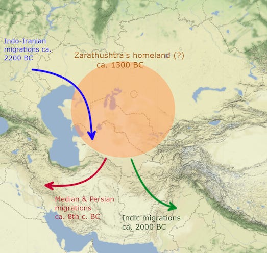 Spread Of Zoroastrianism Map