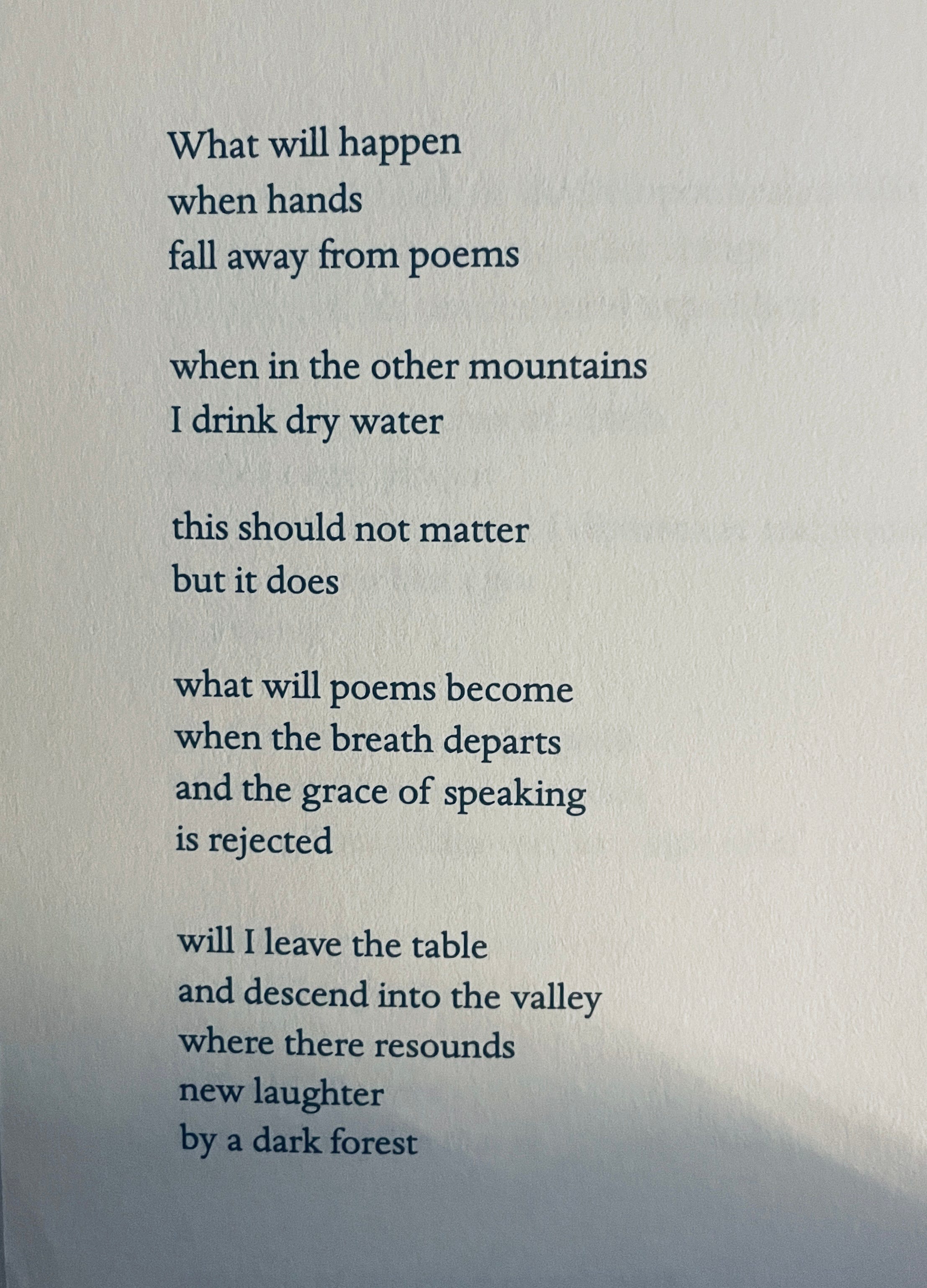 "True poems flee" - by Sean Singer - The Sharpener