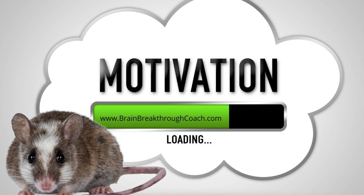 Raising motivation levels. Mice can do it, why can’t you?