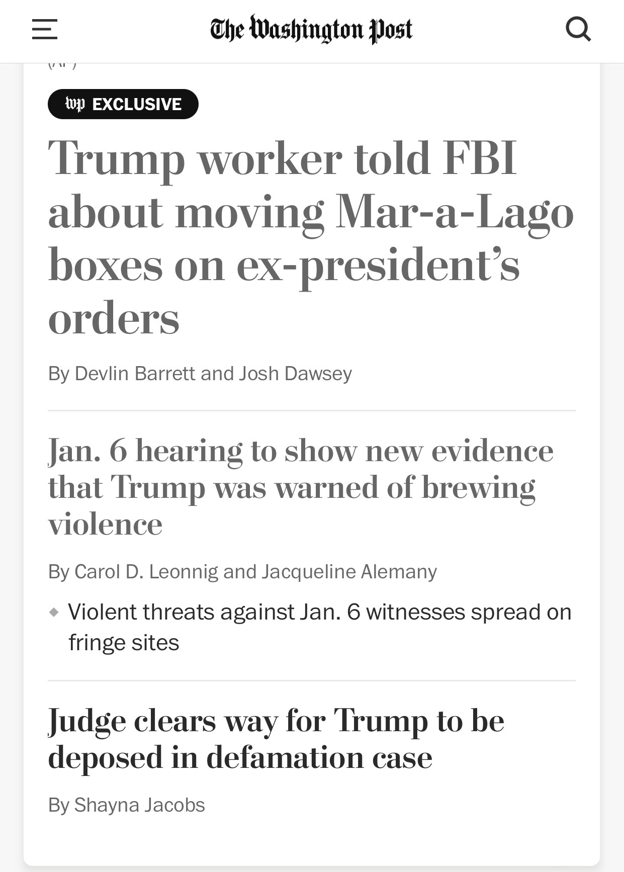 Trump, Trump, Goose - by Mark Halperin - Wide World of News