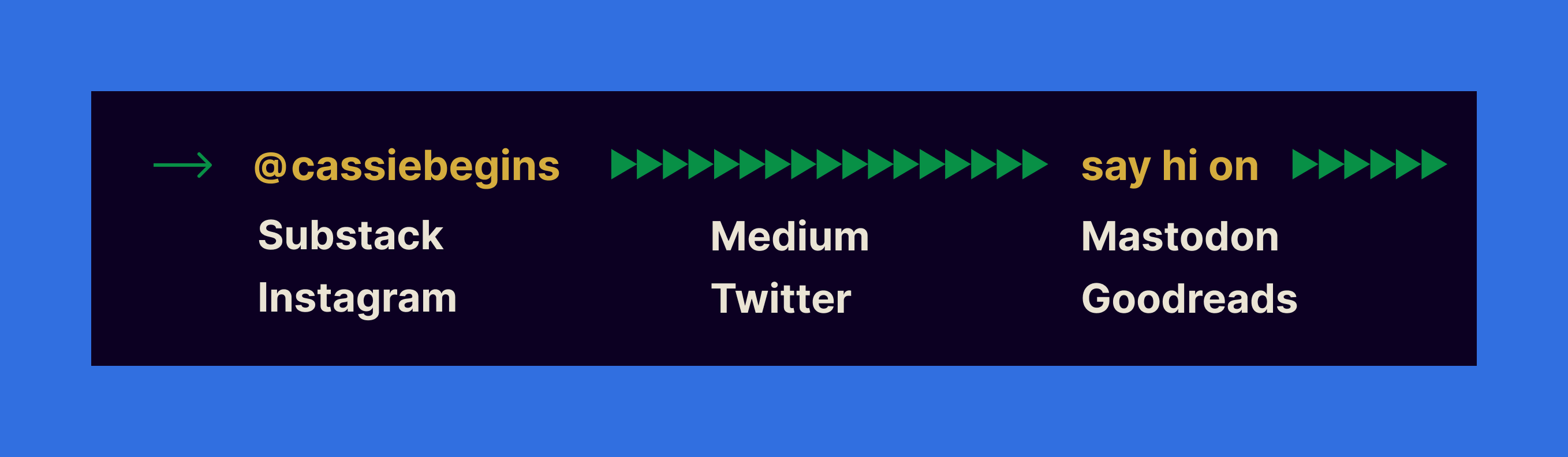 Cassie Begins - by Cassie McDaniel - On, on