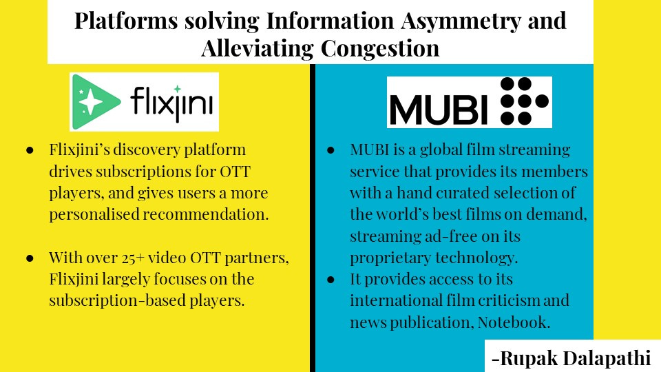Platforms solving Information Asymmetry and Alleviating Congestion