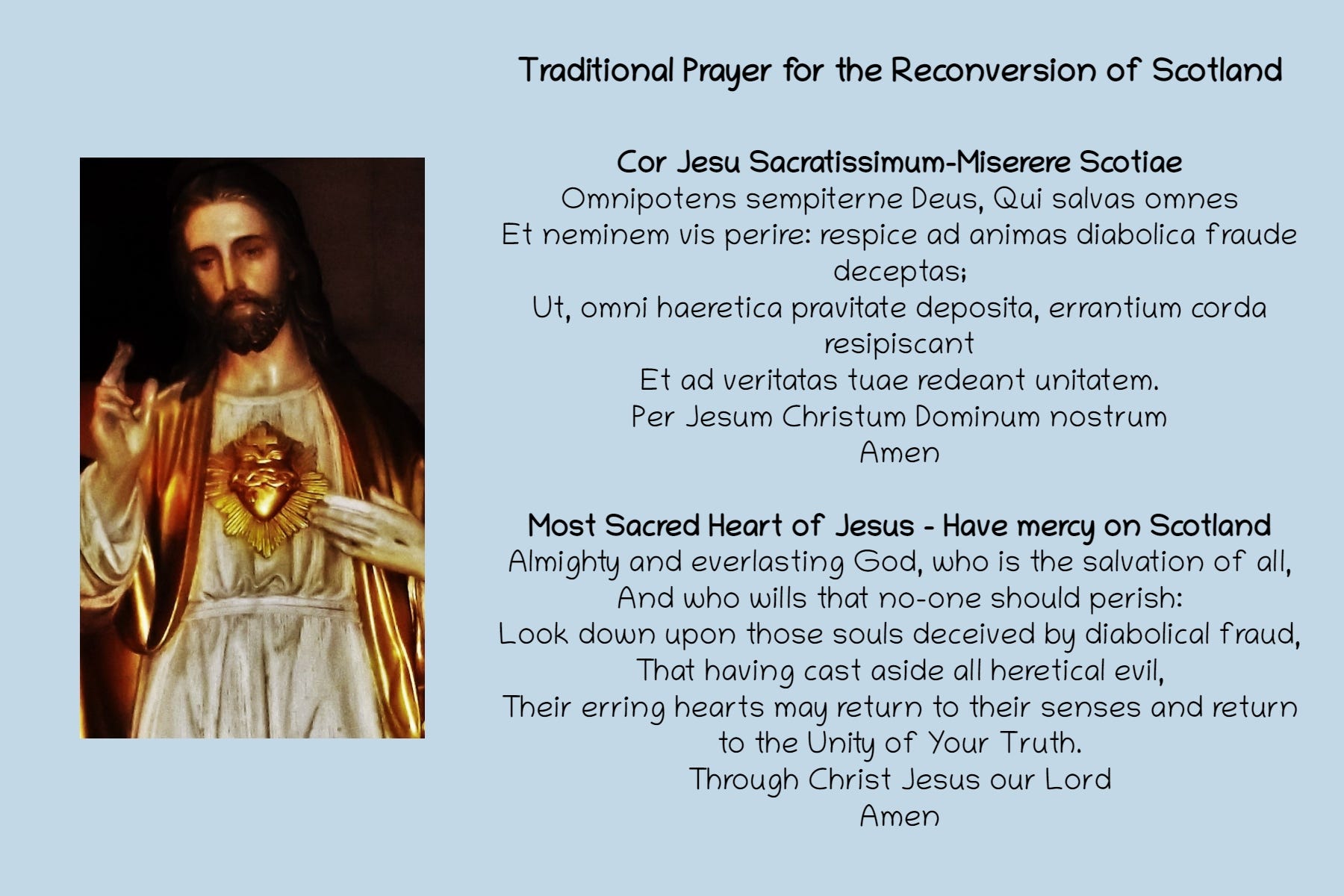 Traditional Prayer for the Re-Conversion of Scotland