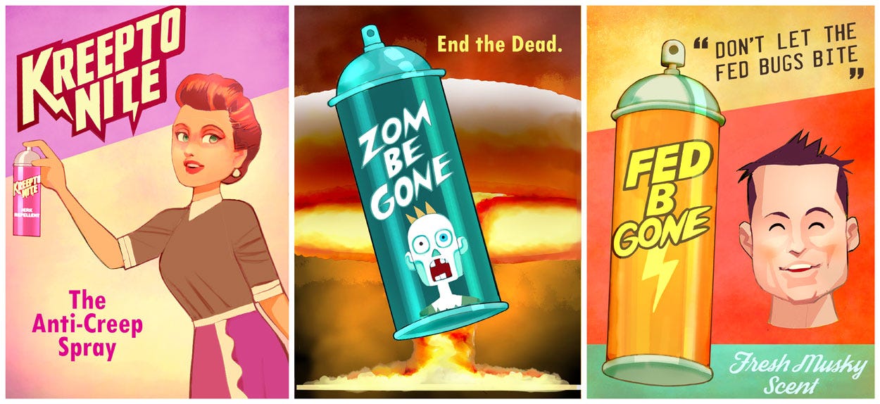 Pest Spray Ads (concept art) - by Tatsuya Ishida