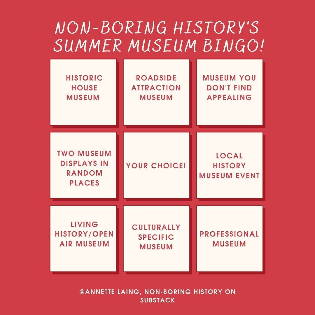 Summer Museum Bingo Goes Global! - by Annette Laing