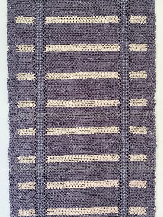 Rag rugs with railway track pattern