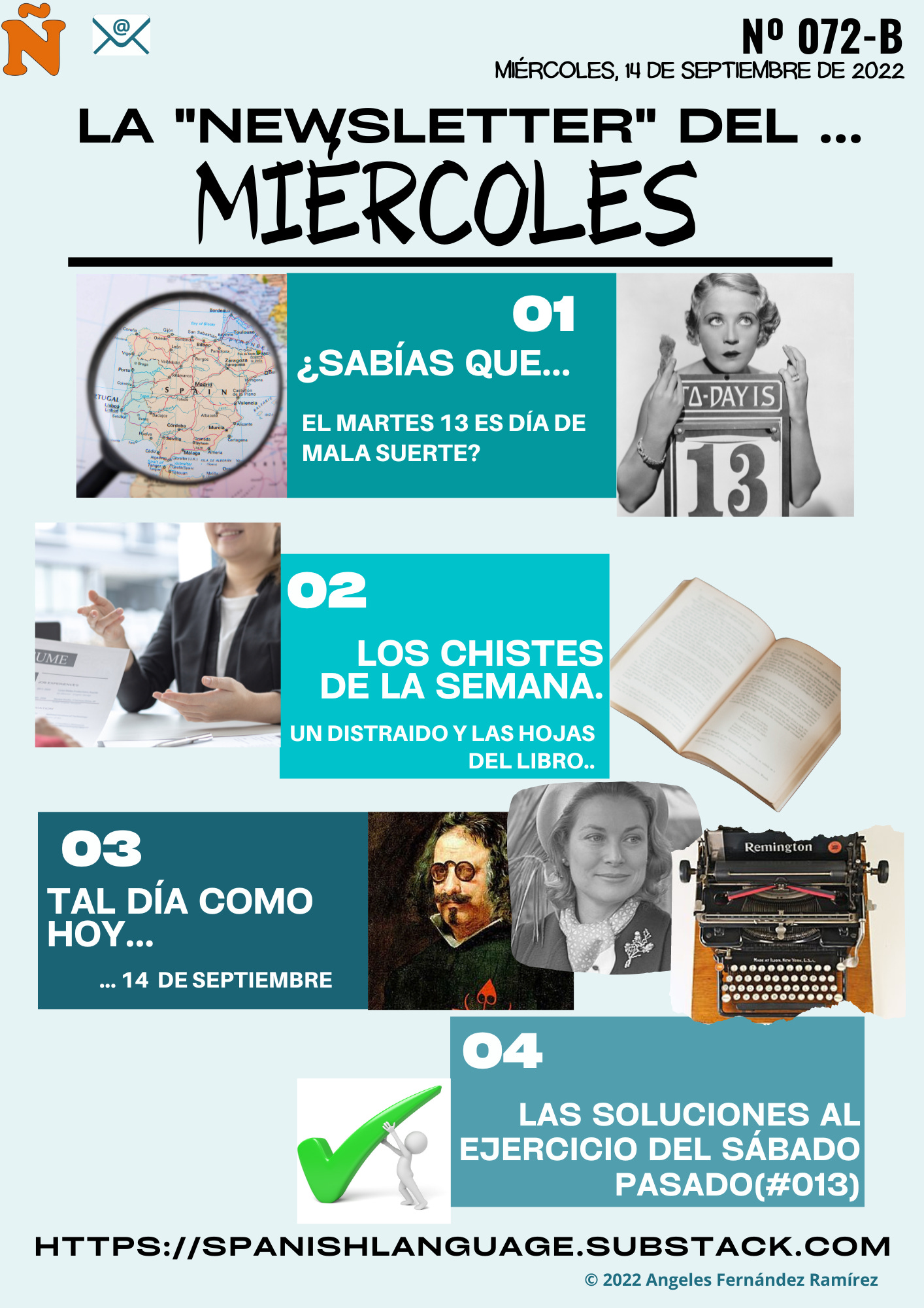 📖Wednesday’s Spanish Language Newsletter! (072-B)